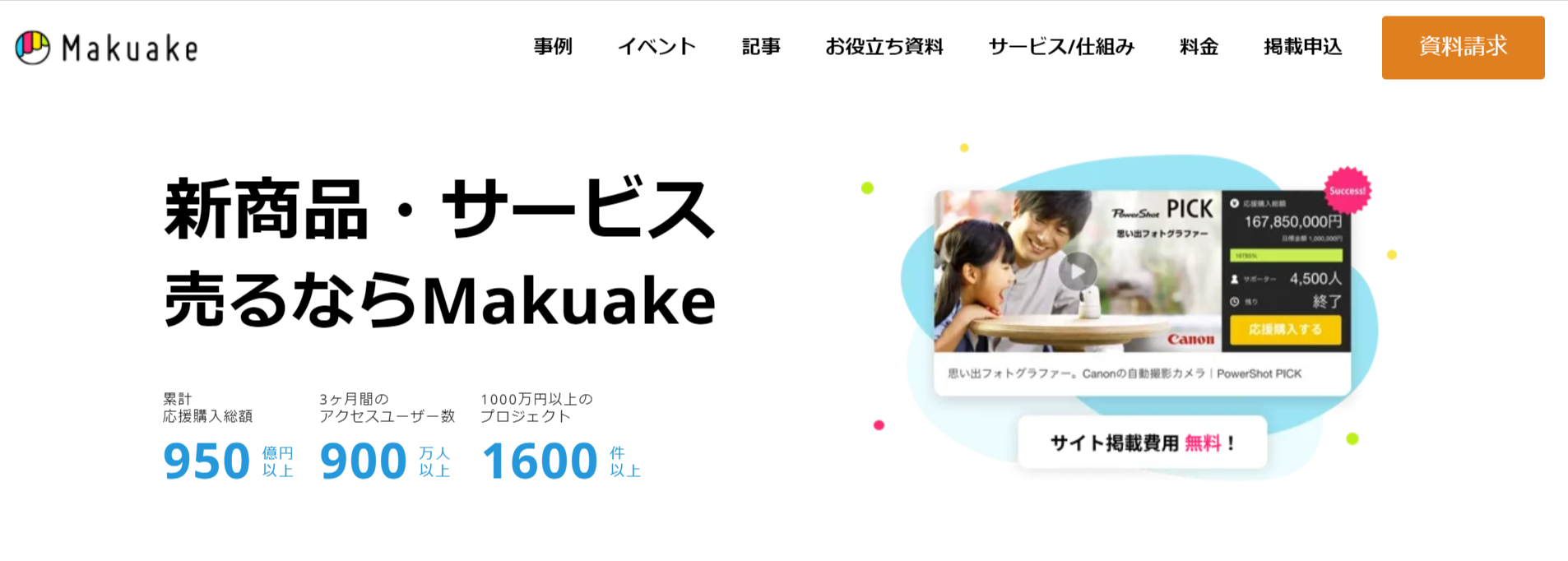 Makuake（マクアケ）出品案内ページ｜新商品・サービス-売るならMakuake - タダリザーブ｜月額無料で使える予約管理システム